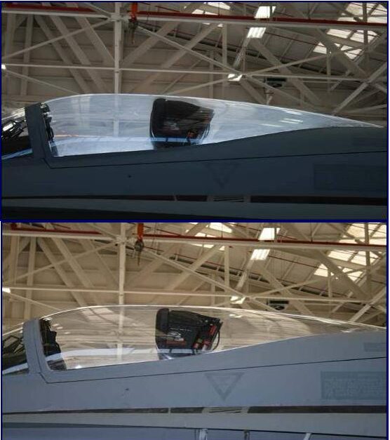 Jet cockpit canopy open and closed comparison. - Aerotech Acrylic ...